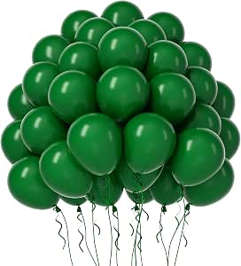 80 globos de color verde oscuro de 12 pulgadas, globos de color verde ...