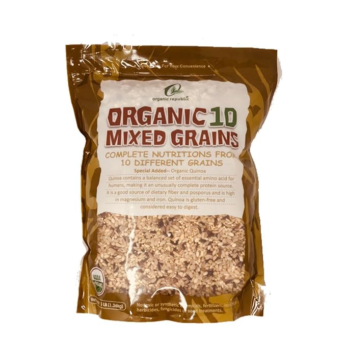 Amazon.com : Organic Ten Grain Mixed (3lb/bag, Made in USA) : Dried ...