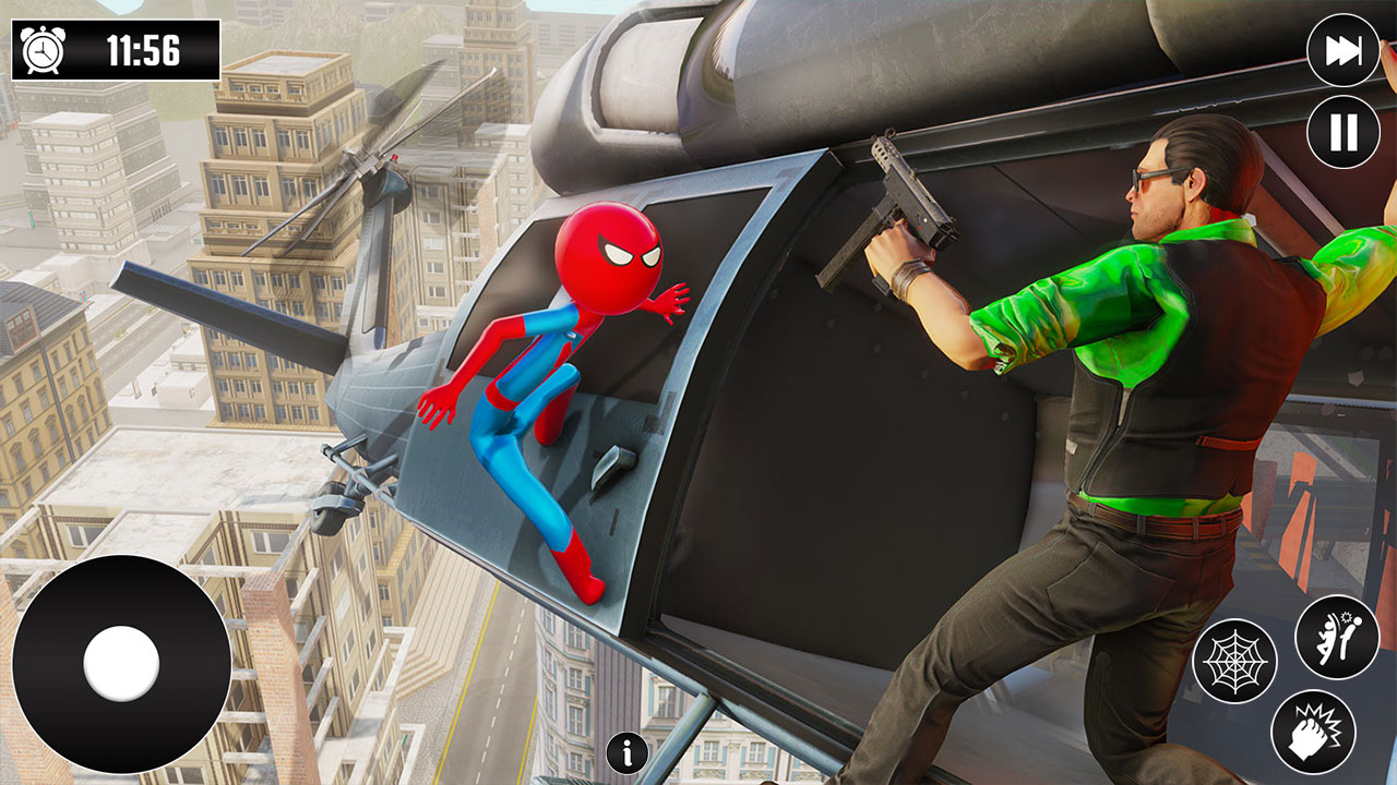 Stick Spider Hero Rope Flying Fight Crime City: Stickman Auto Town ...