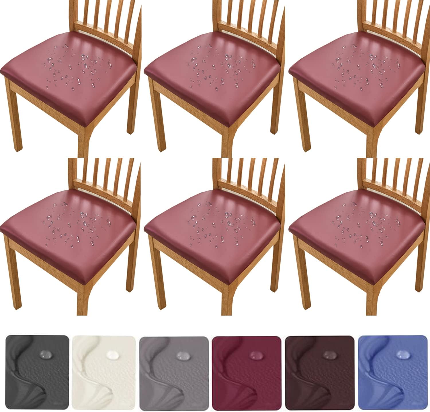 Amazon.com: HFCNMY Seat Covers for Dining Chairs, 6 Pack Stretch ...