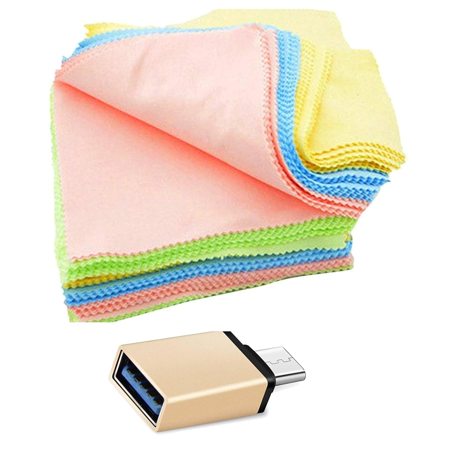 Buy Luvik Microfiber Cleaning Cloth (Pack of 100) Multi Color for ...