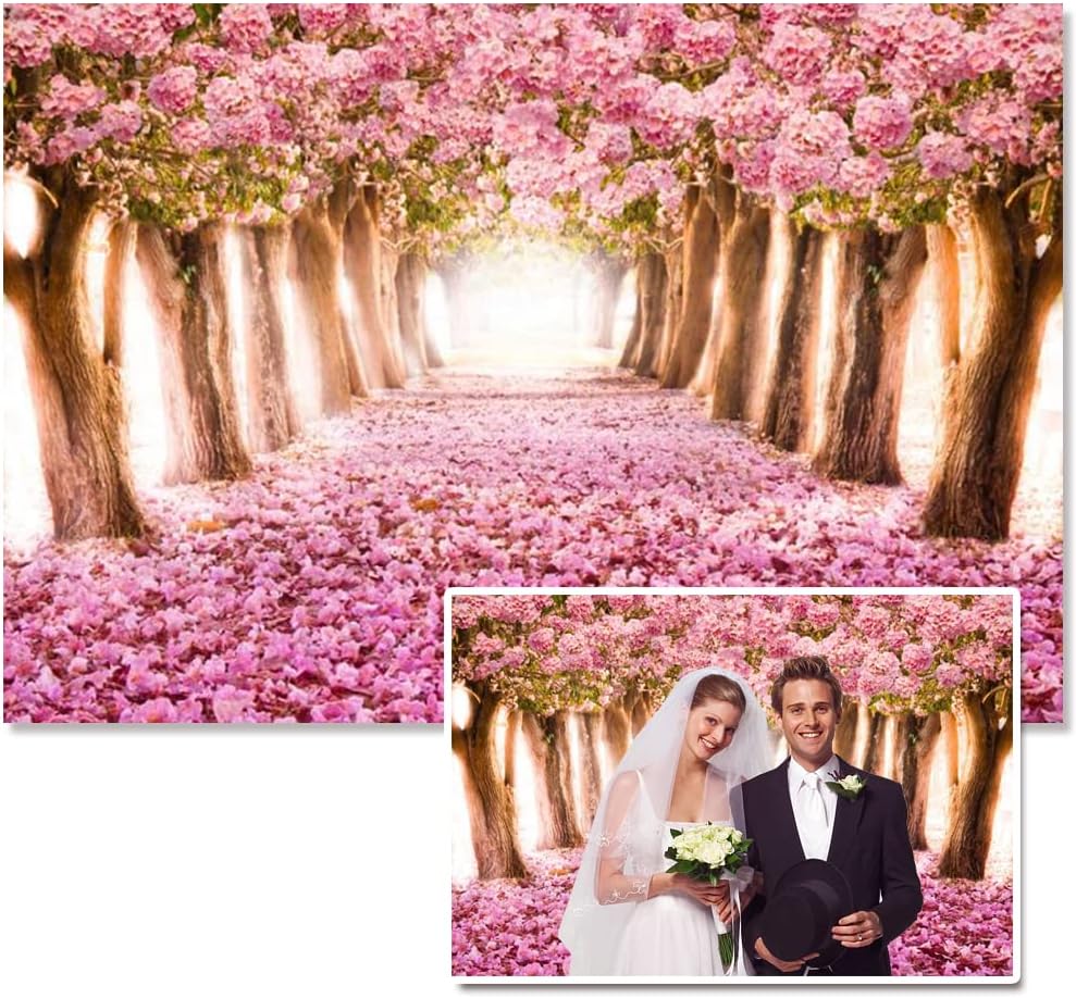 Amazon.com : AOFOTO 7x5ft Spring Cherry Blossom Backdrop Sweet Pink ...