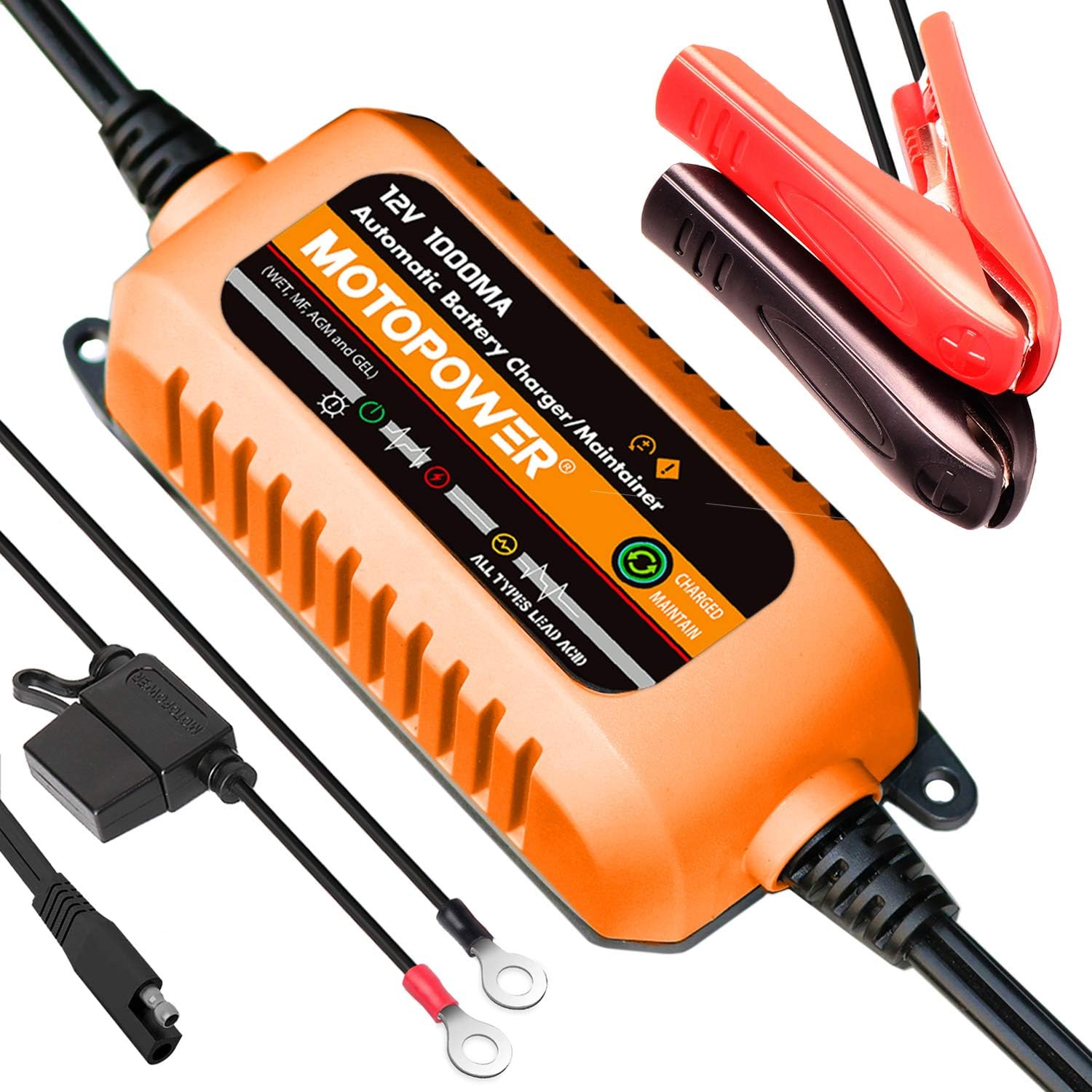 Amazon.com: Foval Automatic Trickle Battery Charger 12V 1000mA Smart ...