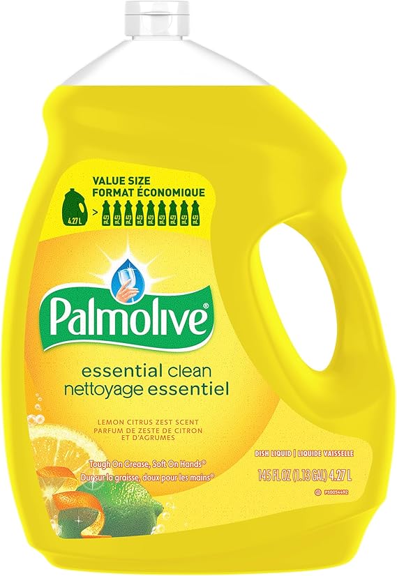 Palmolive Essential Clean Liquid Dish Soap, Lemon Citrus Zest.