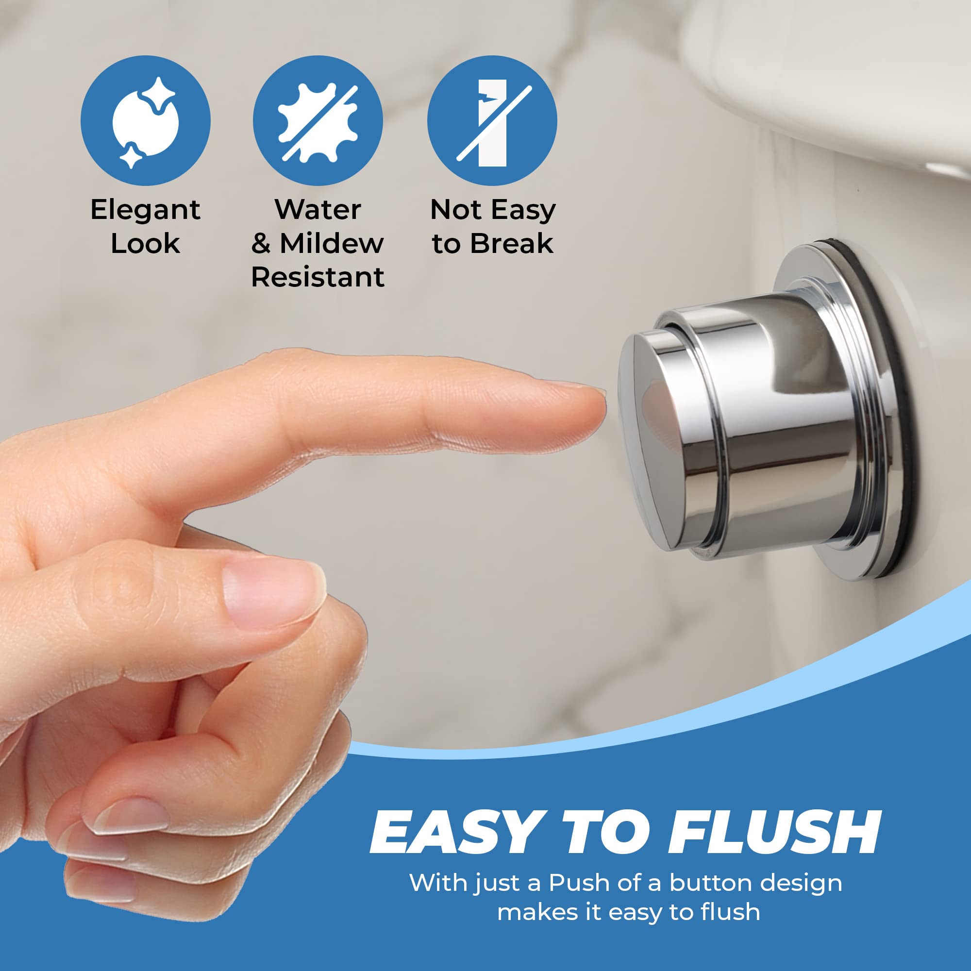 Snapklik.com : Plastic Push Button Flush Lever - Side Mount Toilet ...
