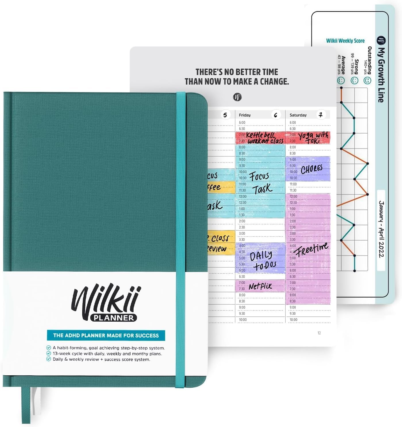Amazon.com : Wilkii ADHD Planner for Adults 2024 - Undated Daily ...
