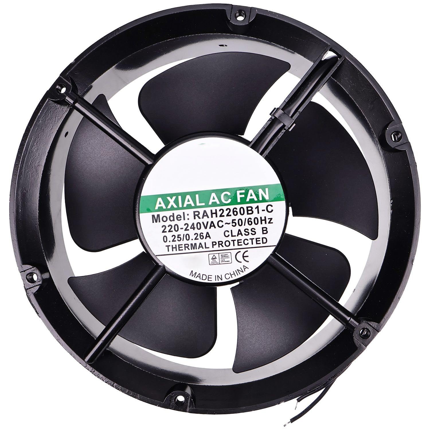 Amazon.com: WQSING Cooling Fan RAH2260B1-C 220V-240V 0.25/0.26A 220 * 60mm 50/60Hz 2-Wire High ...