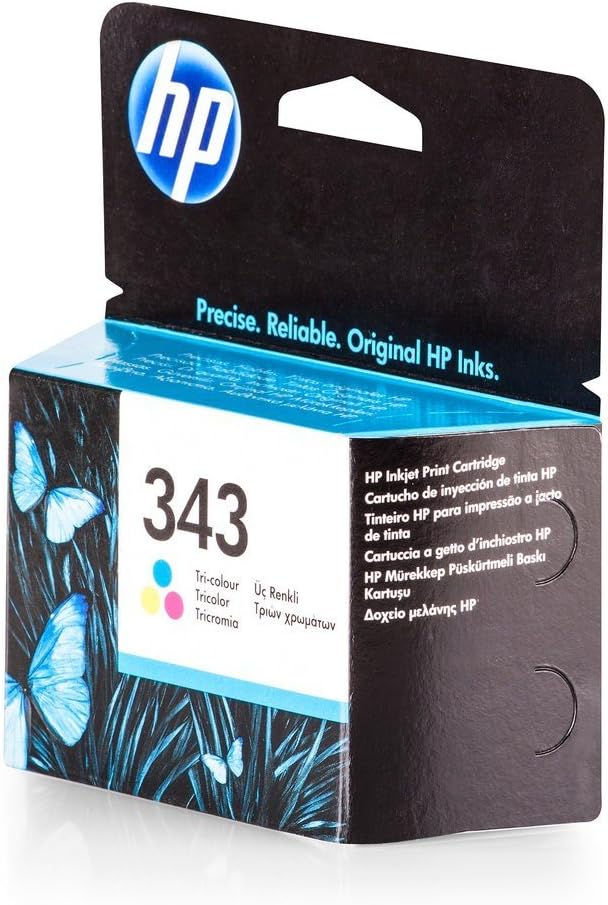 HP 343 Tri-Colour Original Ink Cartridge - Non Packaged : Amazon.co.uk ...