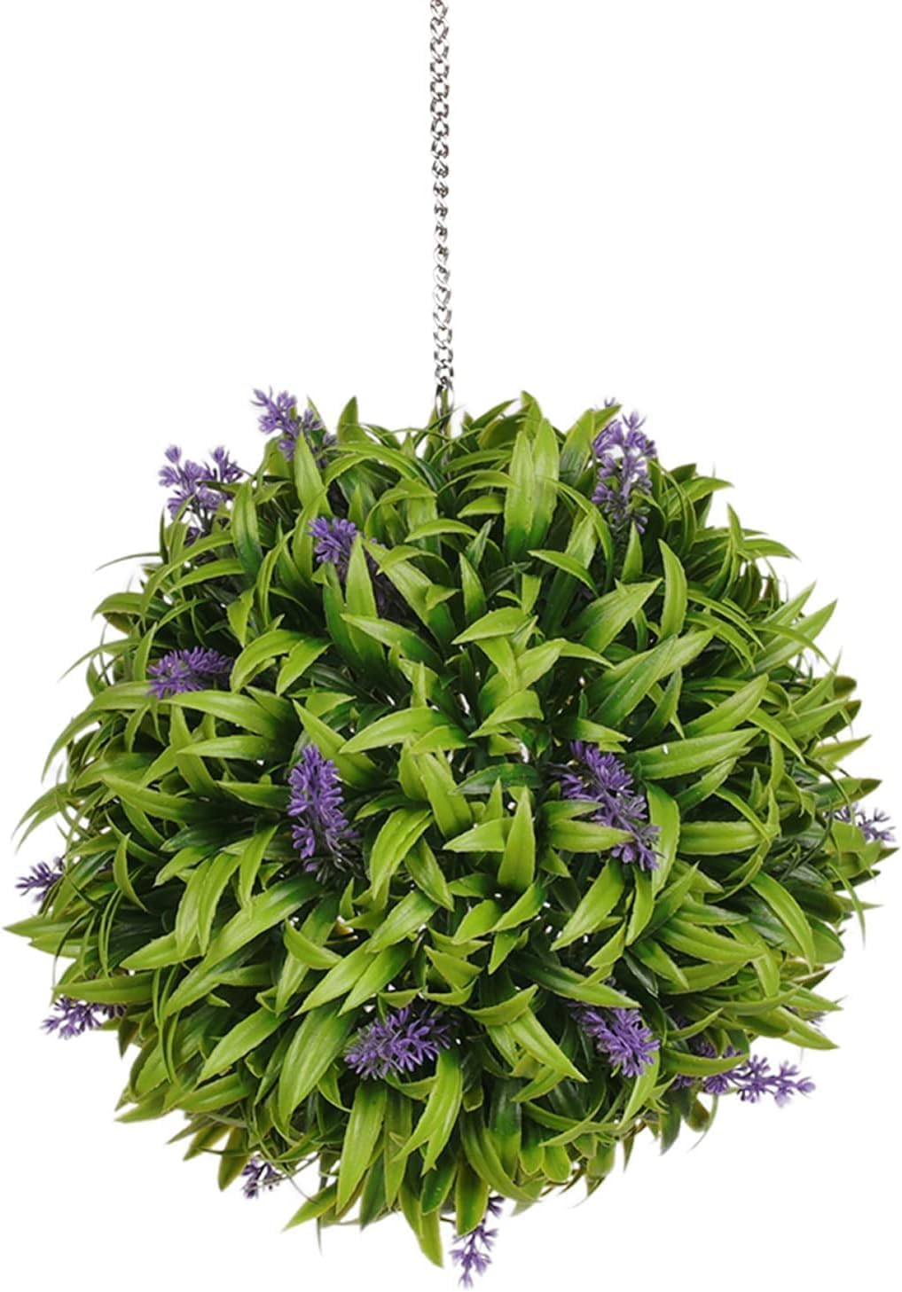 Best Artificial Purple Lavender Lush Long Leaf Flower Topiary Ball ...