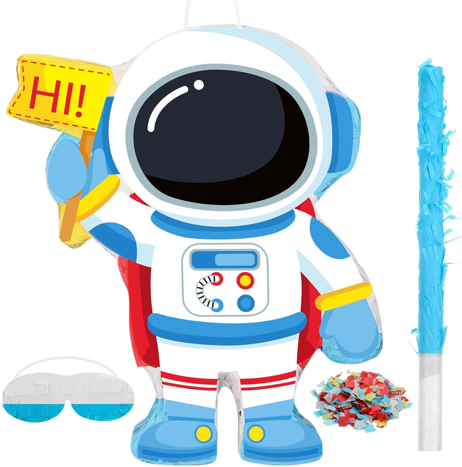 Amazon.com: Harrycle Space Astronaut Party Pinata with Pinatas Stick ...