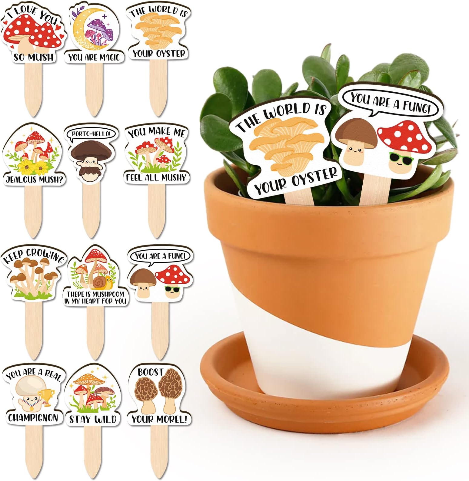 Amazon.com: KINGLAKE Funny Plant Markers, 16Pcs Garden Labels ...