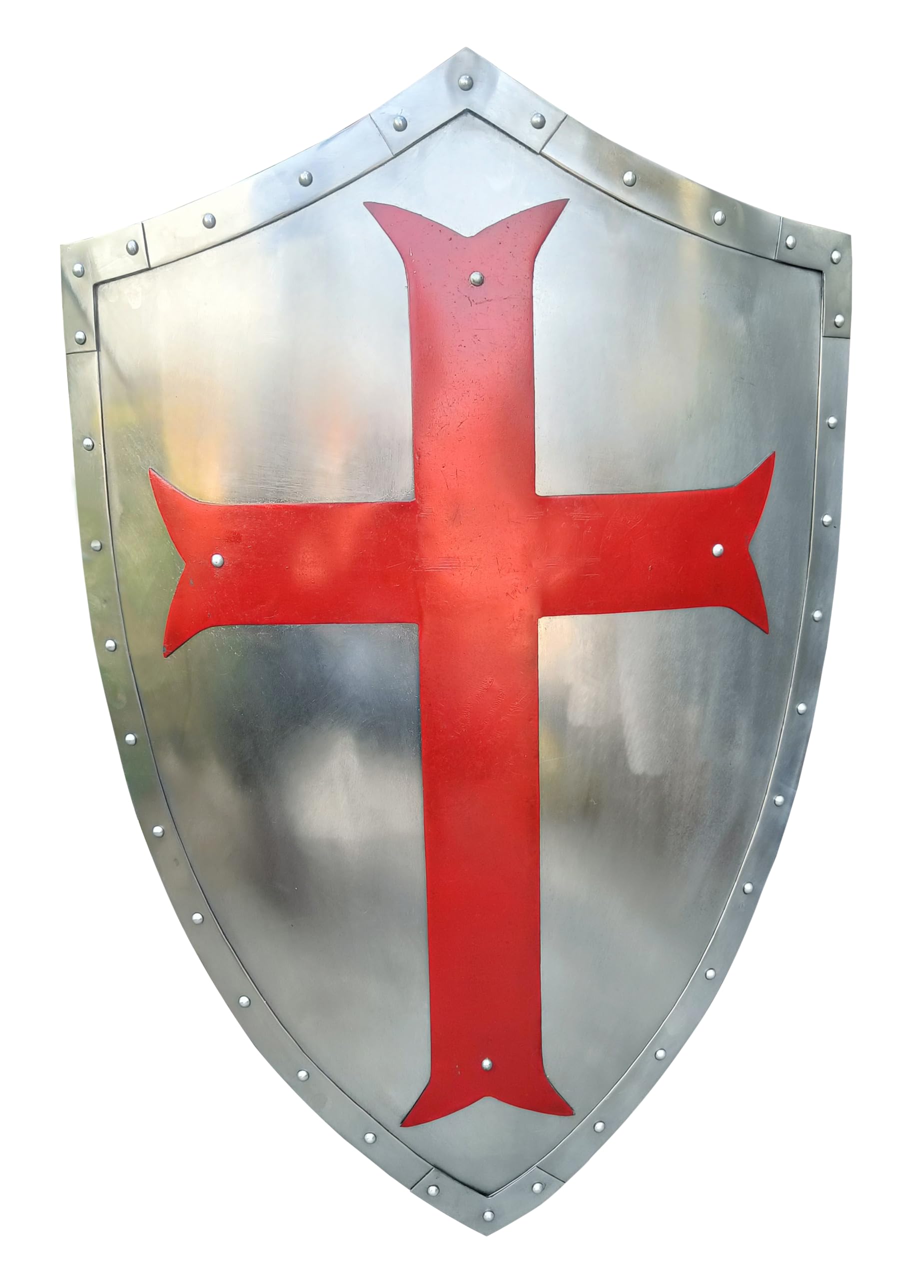 Medieval Armor Crusader Shield Battle Knight Templar Red Cross Design ...