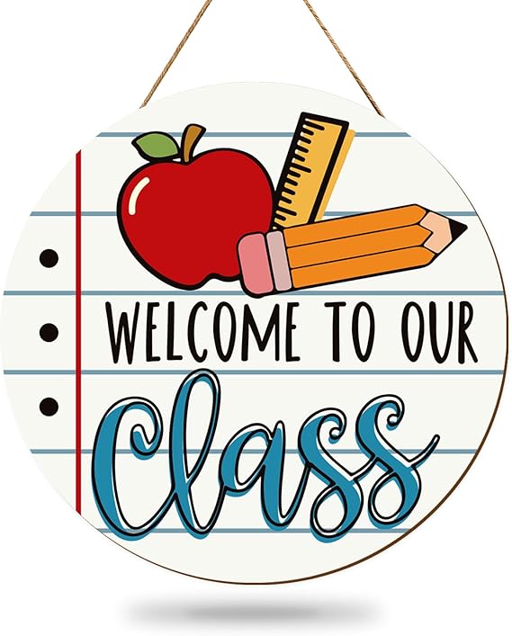 Amazon.com: Whaline Welcome Sign for Classroom Door Decorations 12 ...