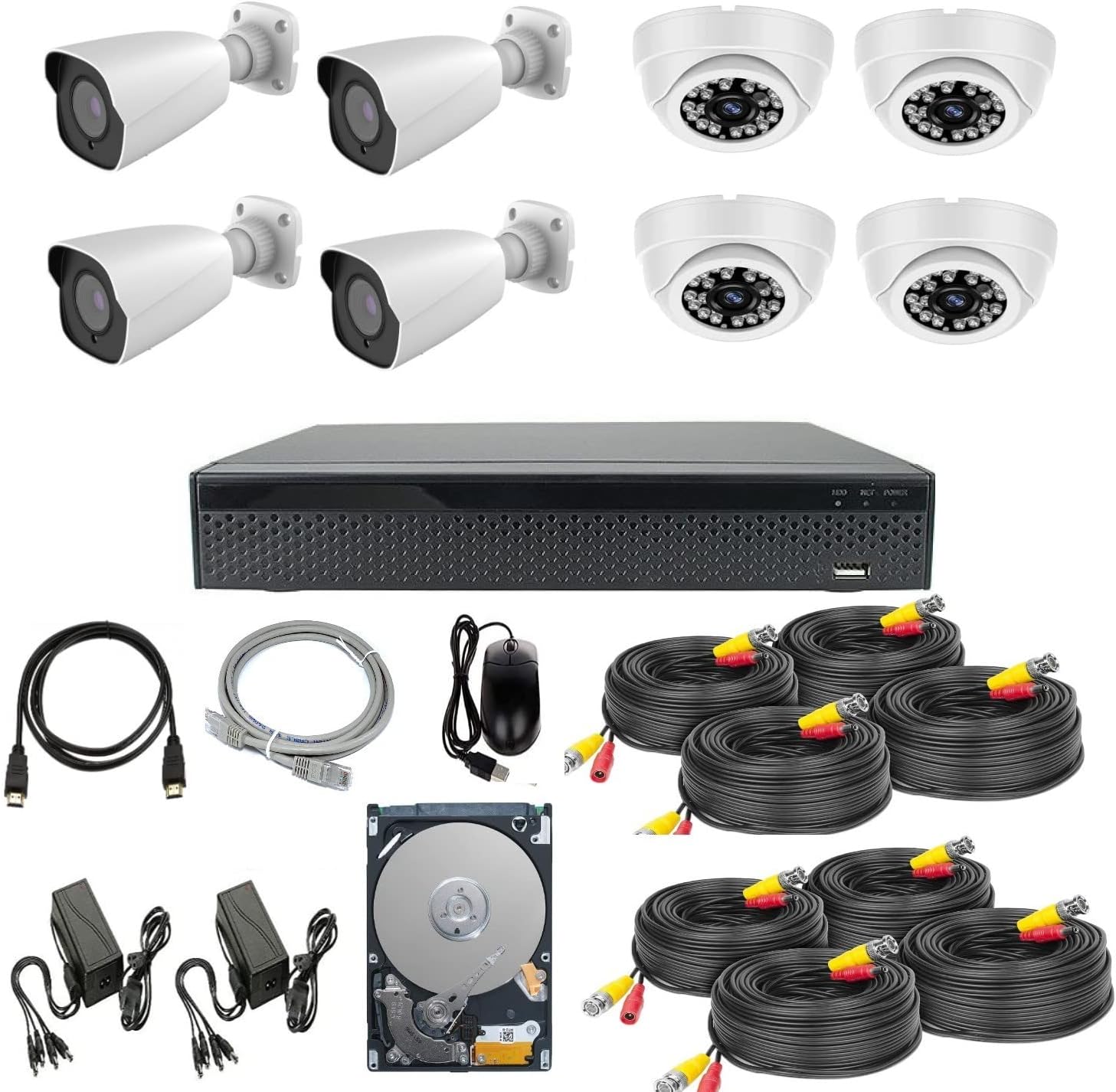 Labgear HD CCTV Surveillance System Kit 8CH XVR - 4 Outdoor Cameras,4 ...