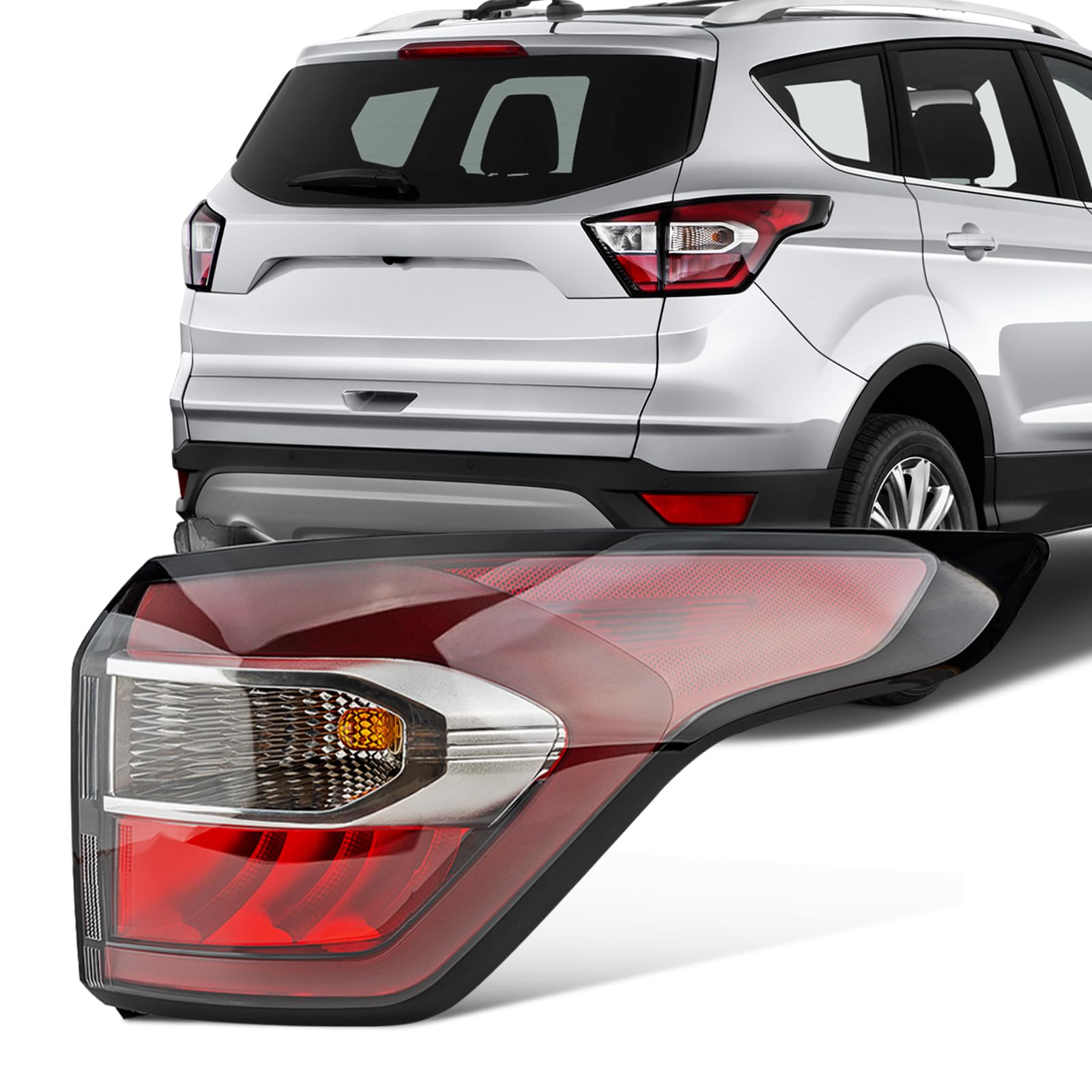 Amazon.com: Autoverve Tail Lights Fit For Ford Escape Kuga 2017 2018 ...
