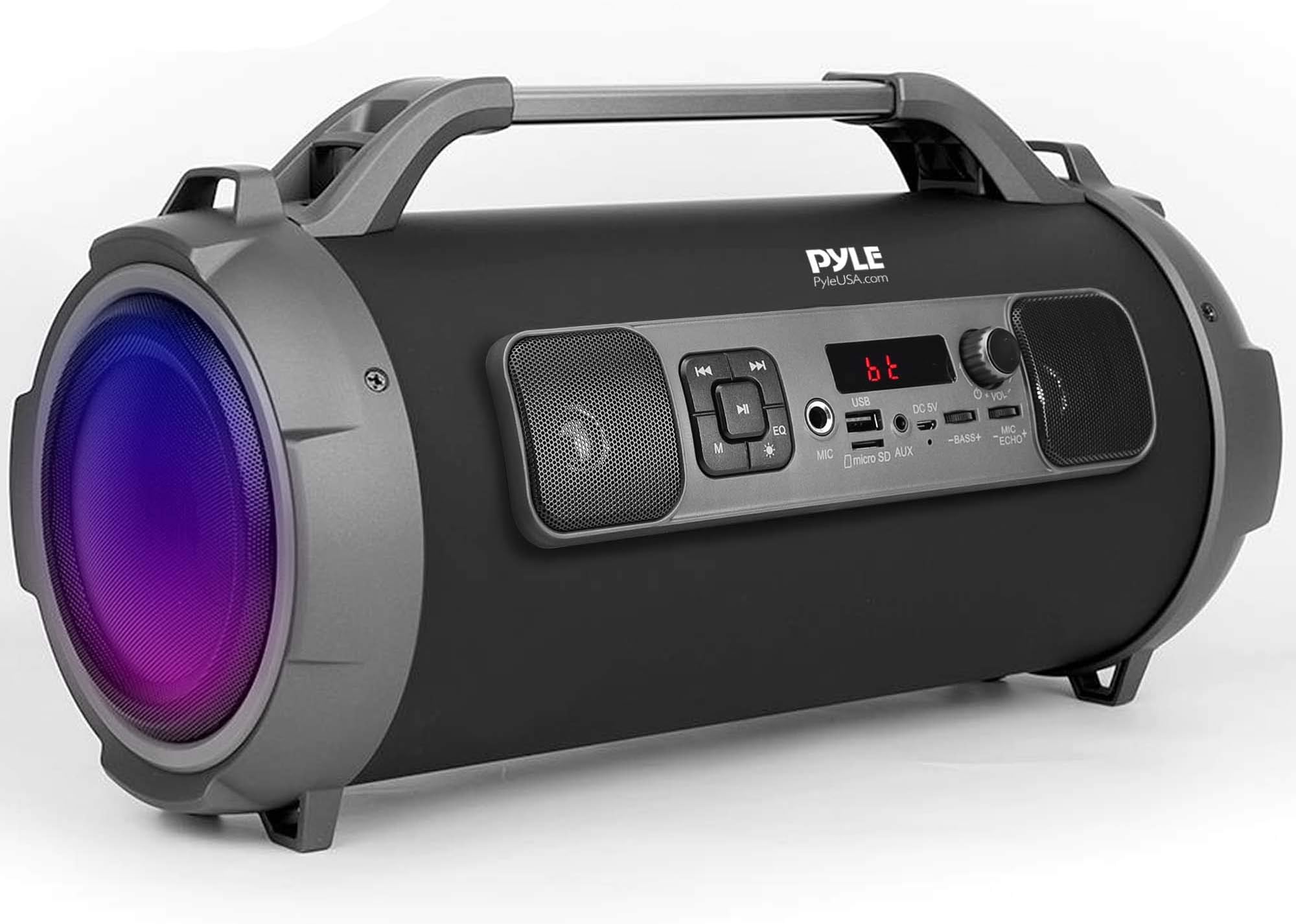 Amazon.com: Pyle Wireless Portable Bluetooth Boombox Speaker - 40W Max ...