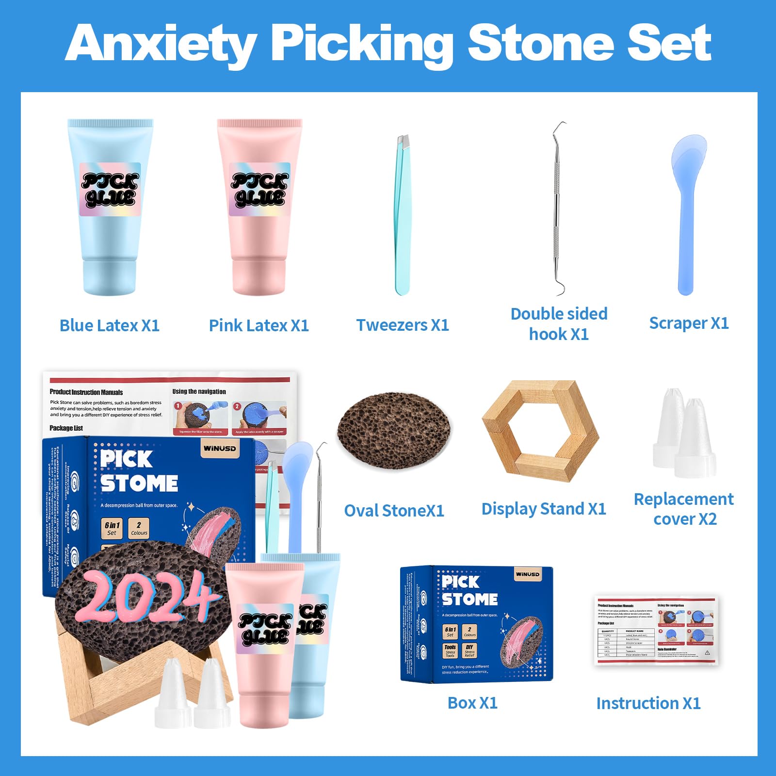 DIY Picking Rock Toy For ADHD OCD DIY Stress Relief Picking Stone Kit ...