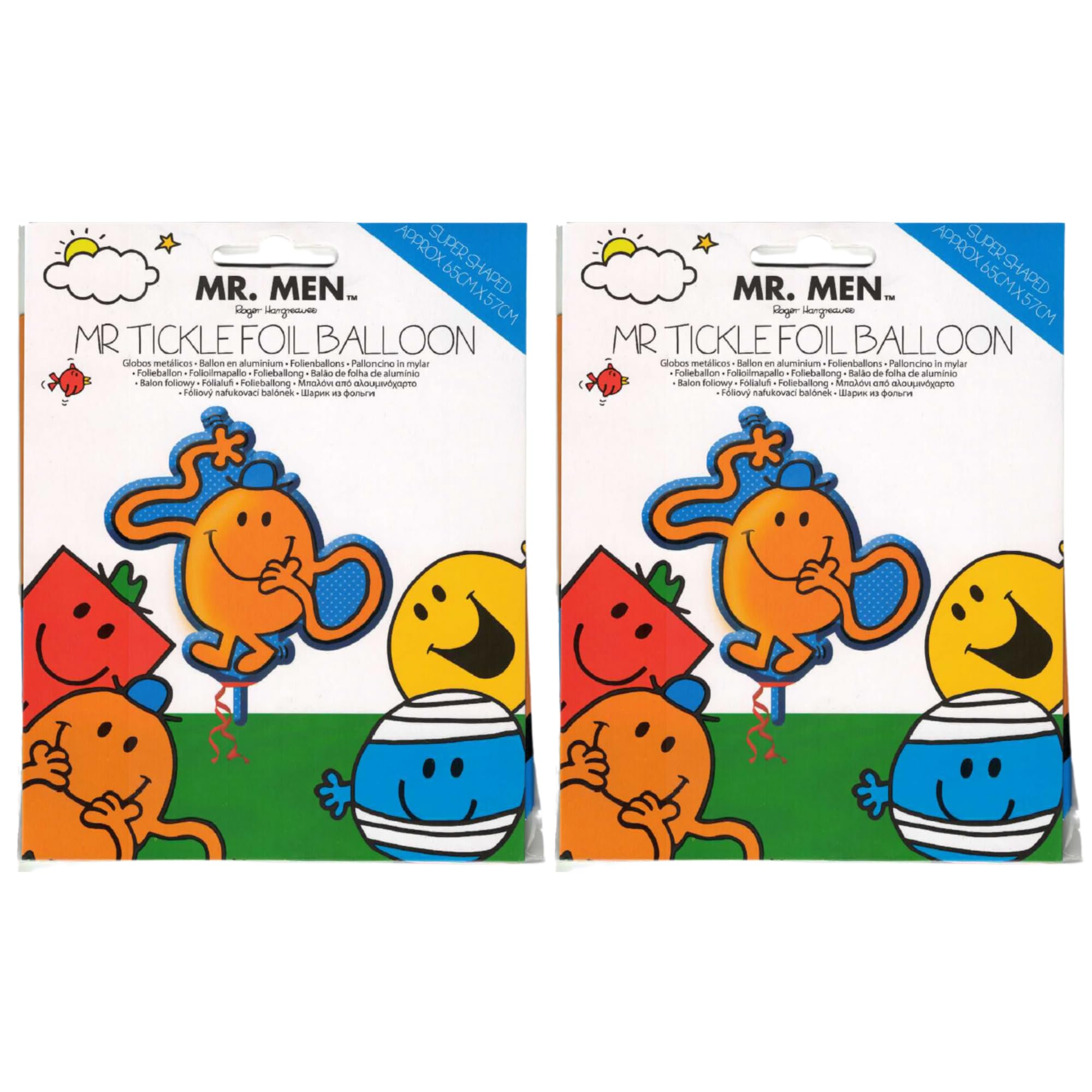 Buy Mr Men Foil Party Balloon Twin Packs - Mr Tickle Super-shape Online ...