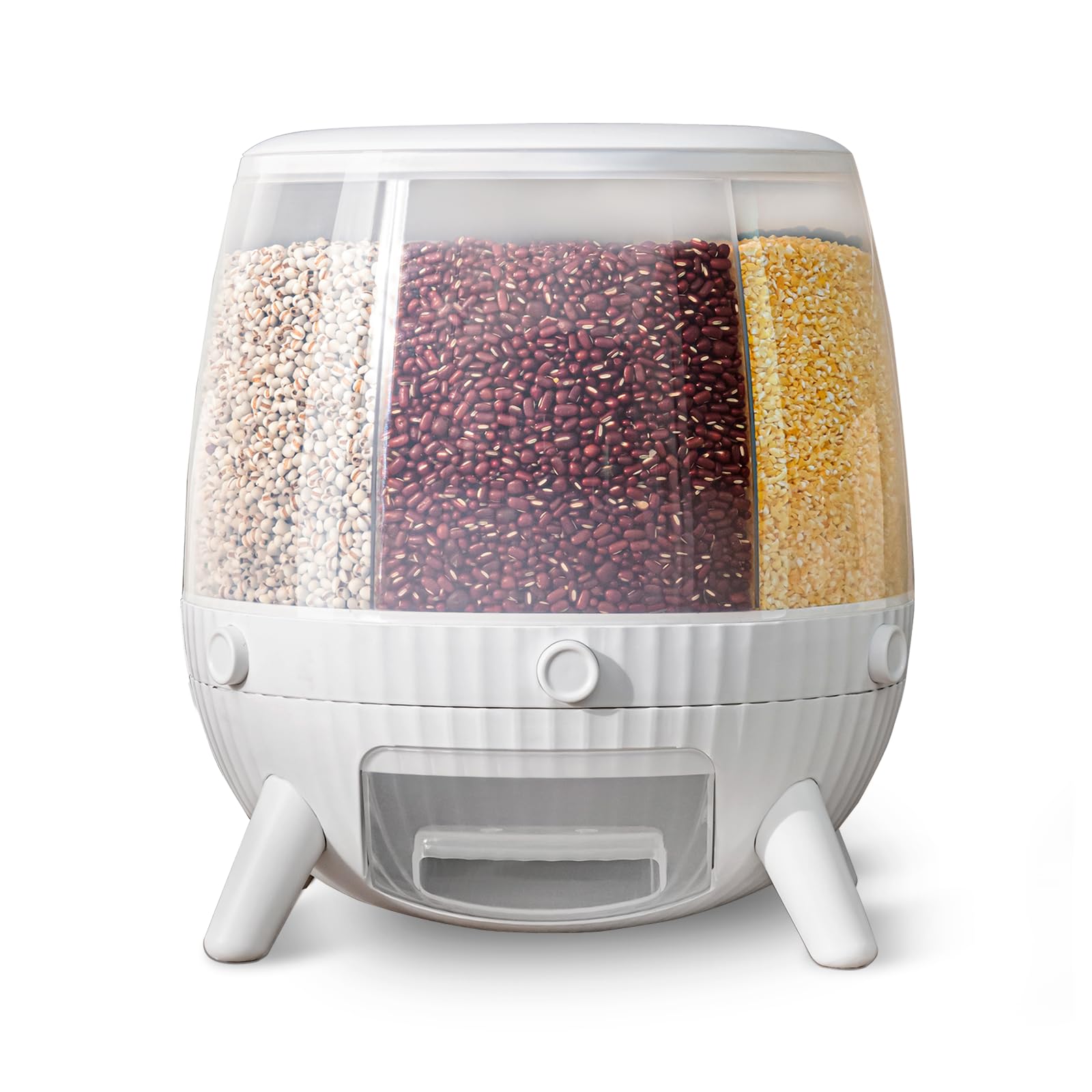 Grain Dispenser Storage Container 360° rotating food container rice One ...