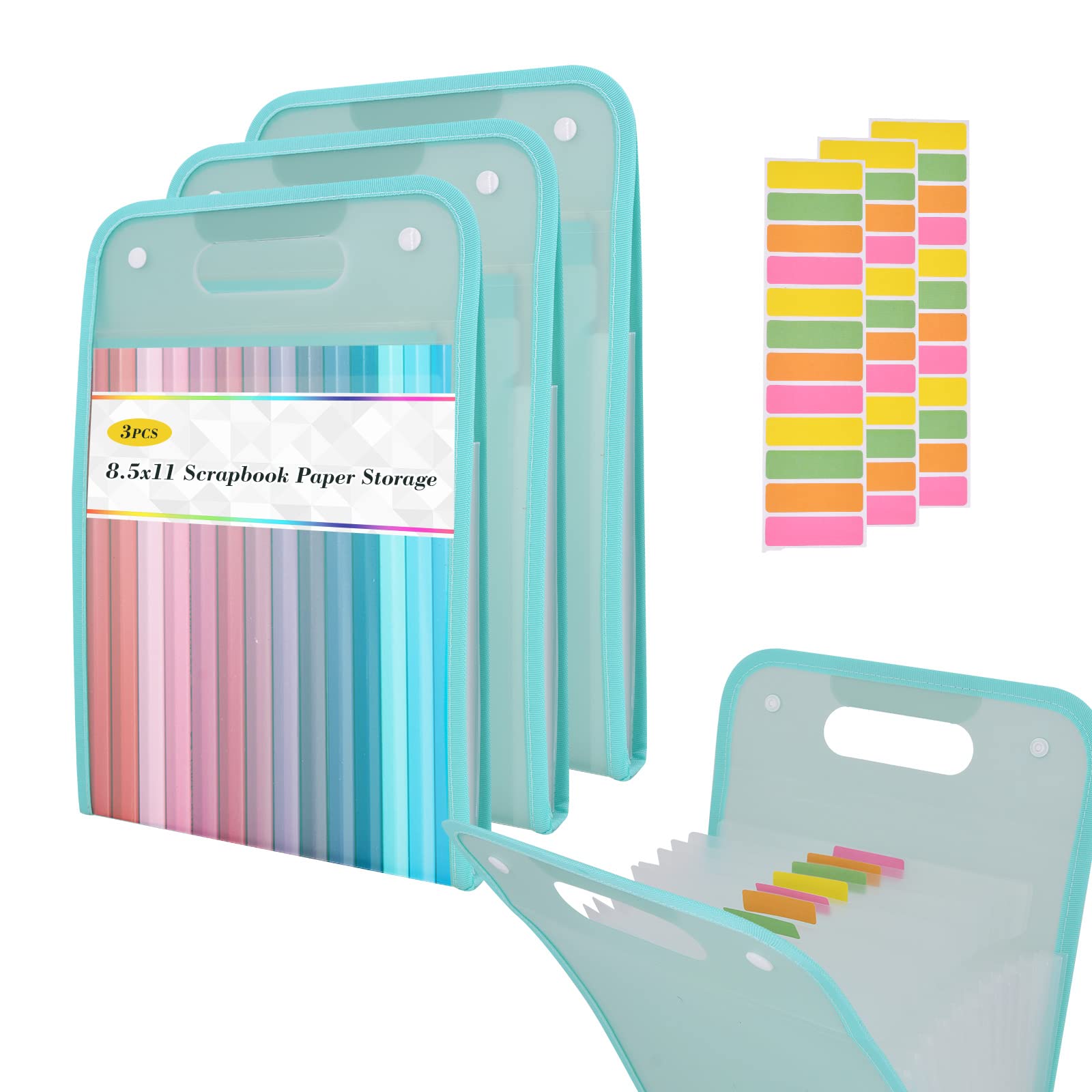 Snapklik.com : 3 Pack Mint Paper Organizer Classroom Expandable ...
