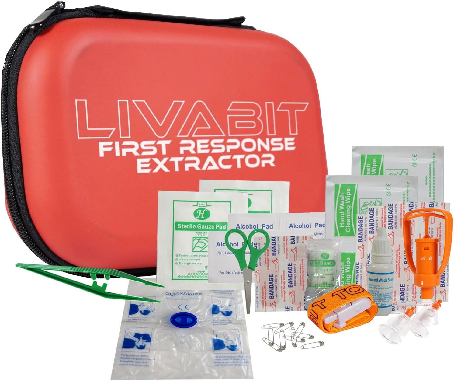 Amazon.com: LIVABIT - First Response Portable Hiking Pump Kit - CPR ...
