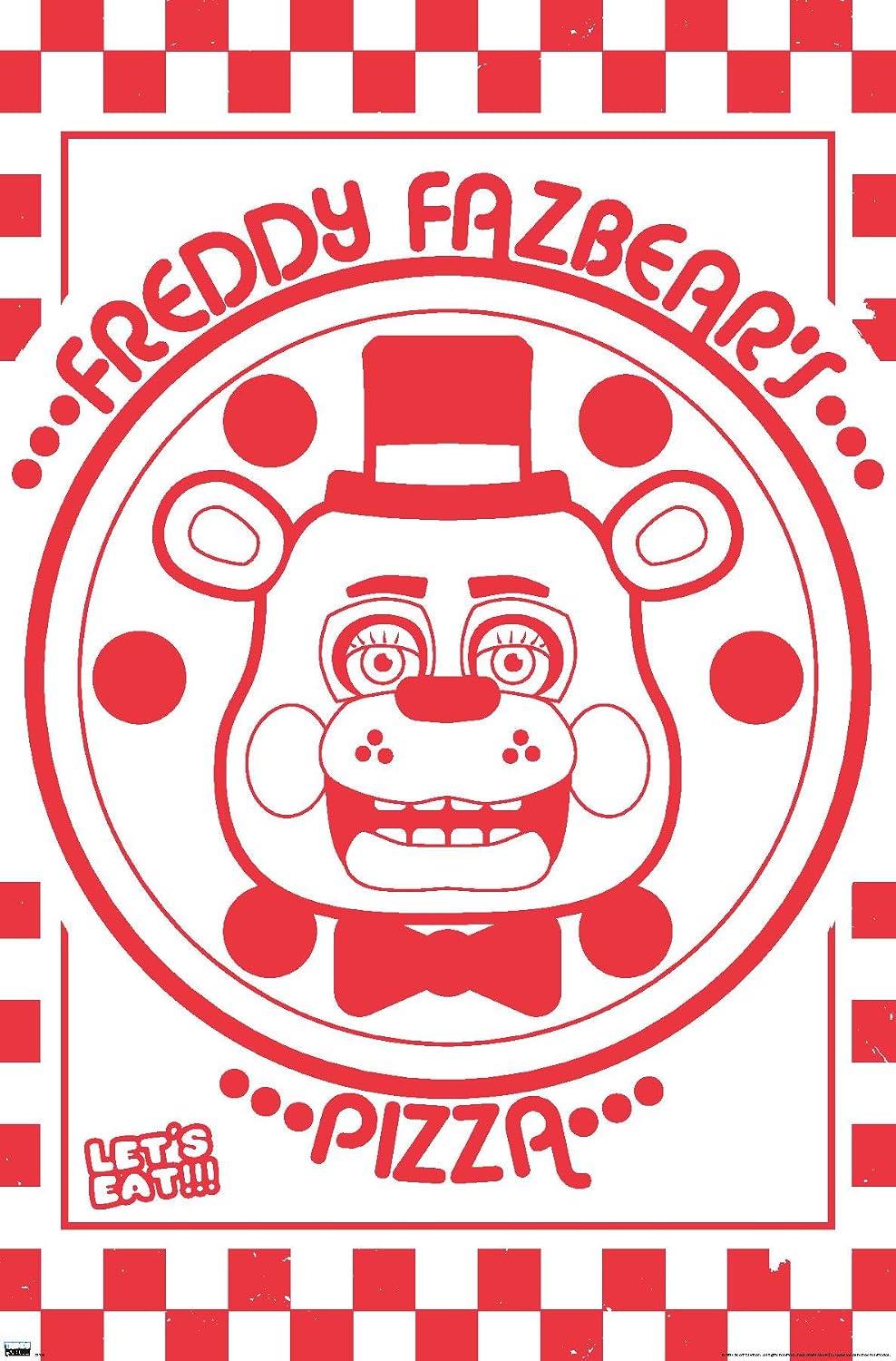 Amazon.com: Five Nights at Freddy's - Pizza Box Wall Poster, 34L" x 22 ...