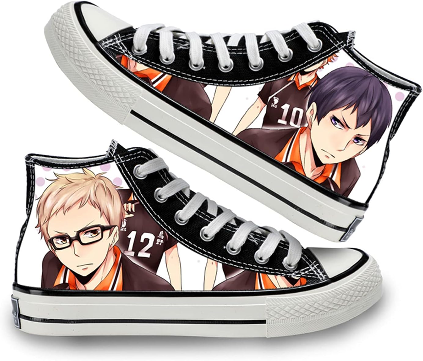 Haikyuu Sneakers Shoyo Hinata Tobio Kageyama Printed Casual Lace Up ...