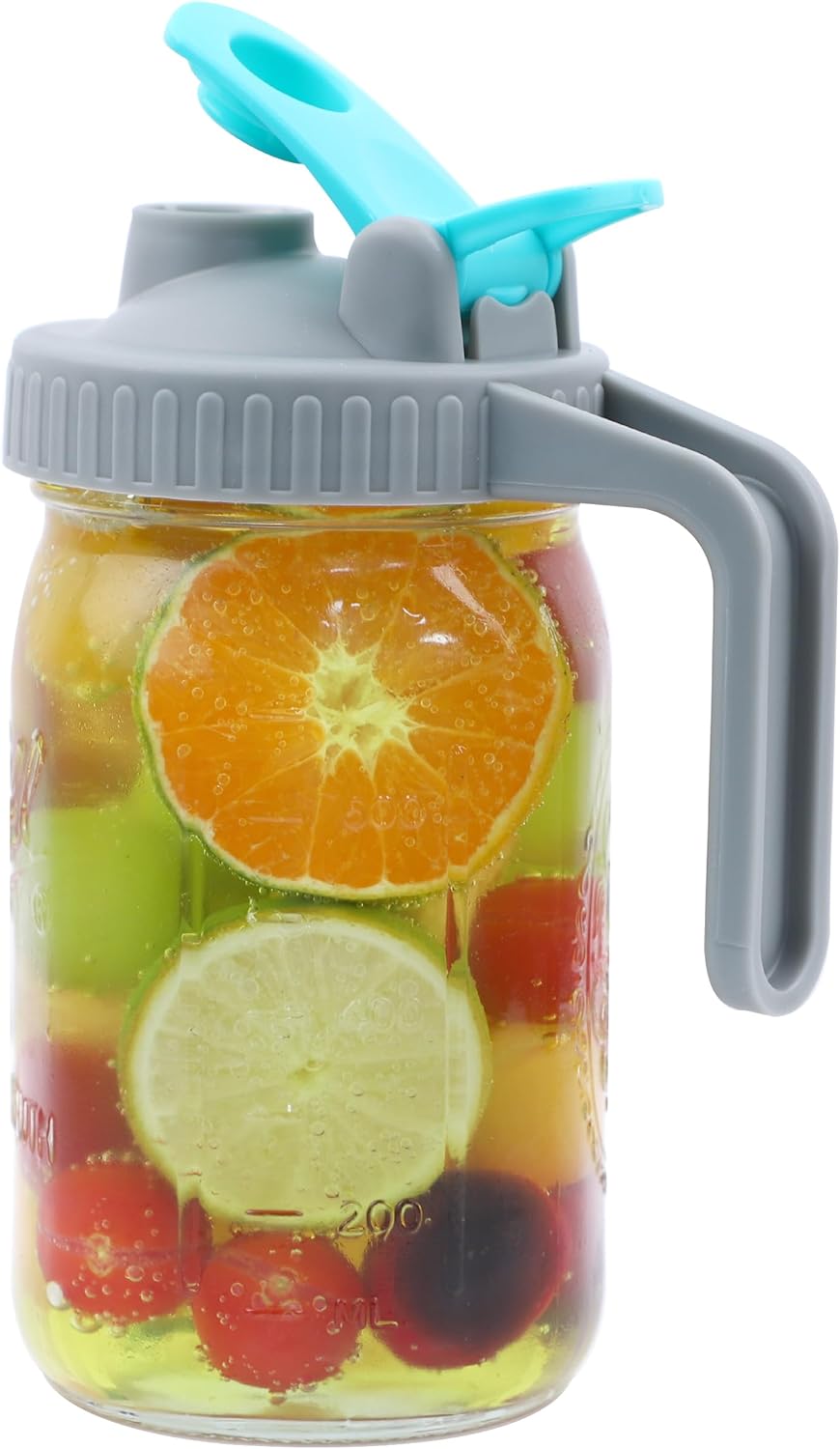 Amazon.com: Mason Jar Pitcher With Pour Spout Lids 32 OZ (1 Quart) Wide ...