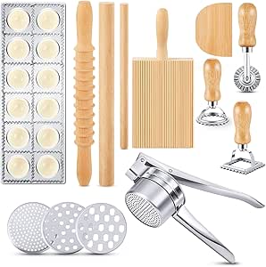Amazon.com: Tioncy 10 Pcs Pasta Making Tool Set Include Ravioli Maker ...