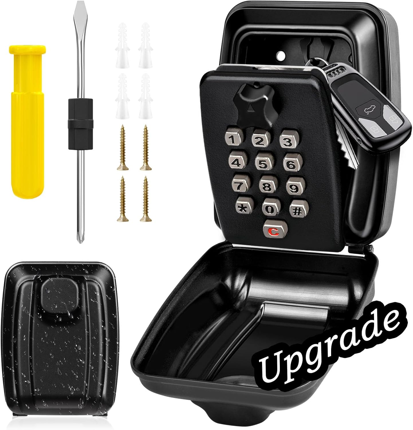 Amazon.com: BKNOOU Key Lock Box Wall Mount with Code, Key Lock Box for ...