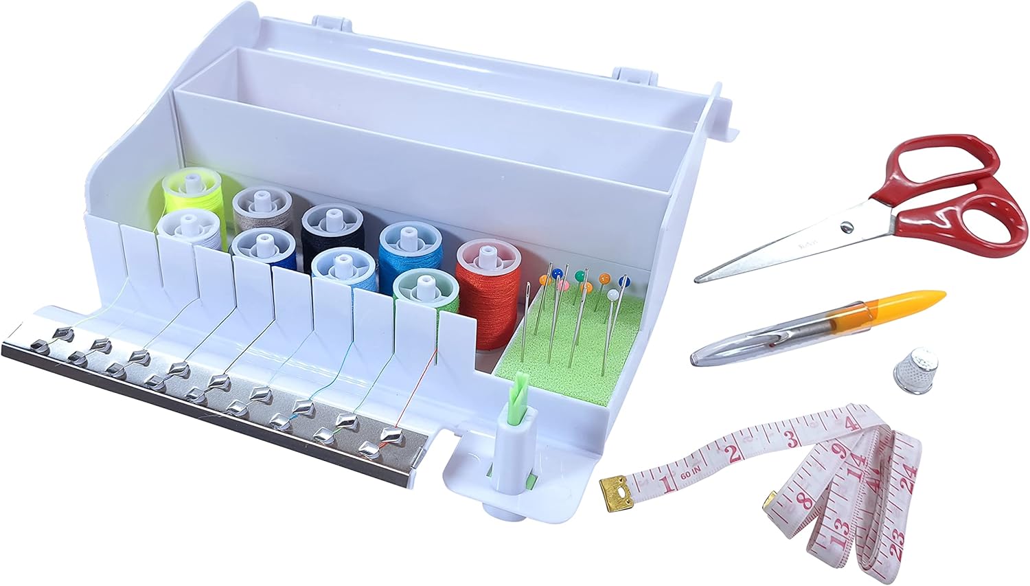 Amazon.com: RAY-FILL Sewing Box Organizer with Integrated Easy Needle ...