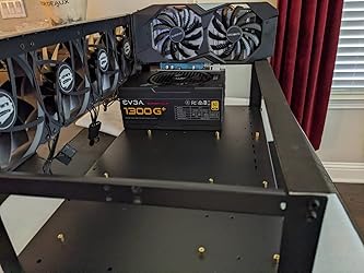 Amazon.com: Kingwin 8 GPU Miner Rig Case Frame – Premium Stackable ...