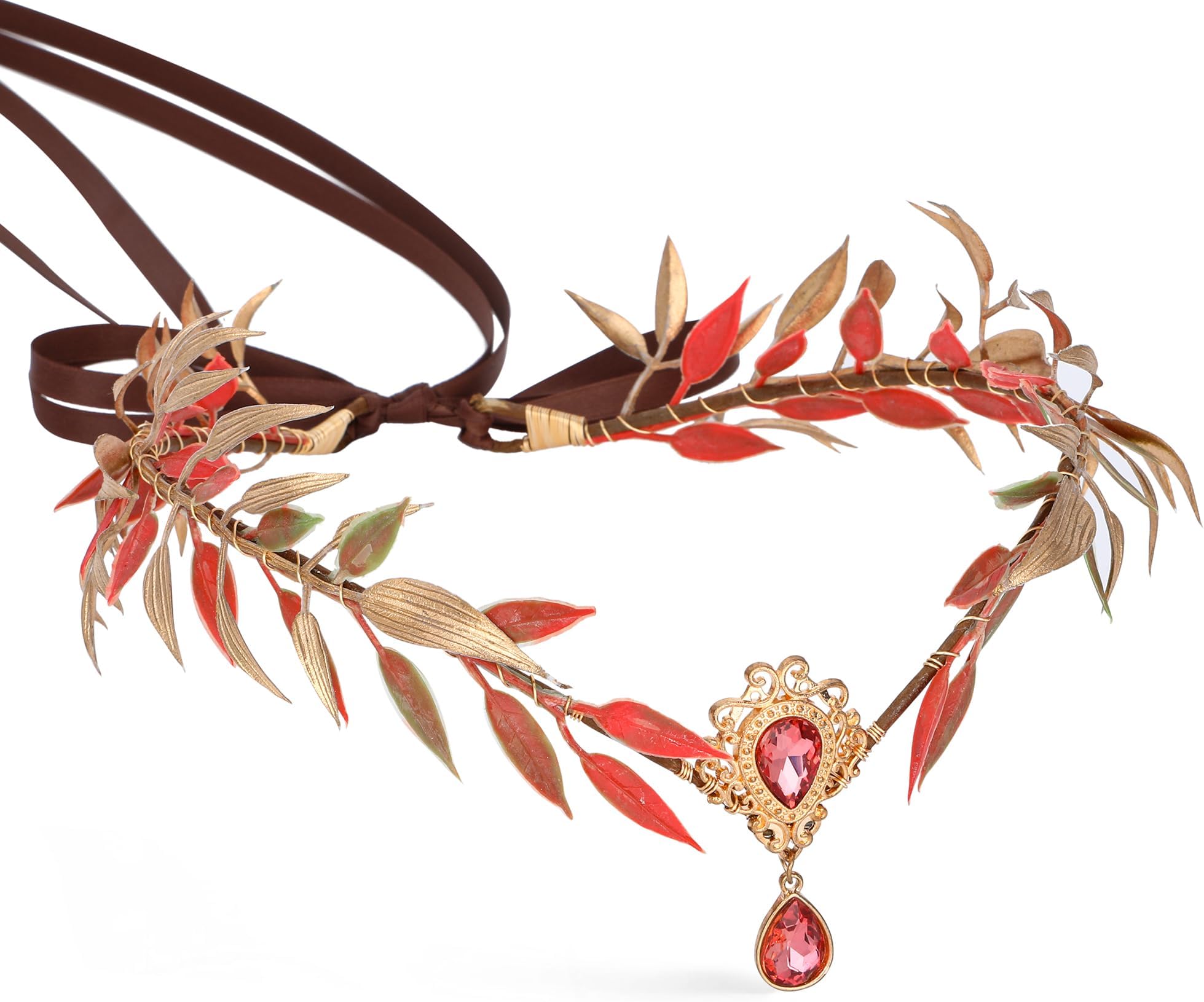 Amazon.com : MOSTORY Elf Flower Crown for Women - Renaissance Fairy ...