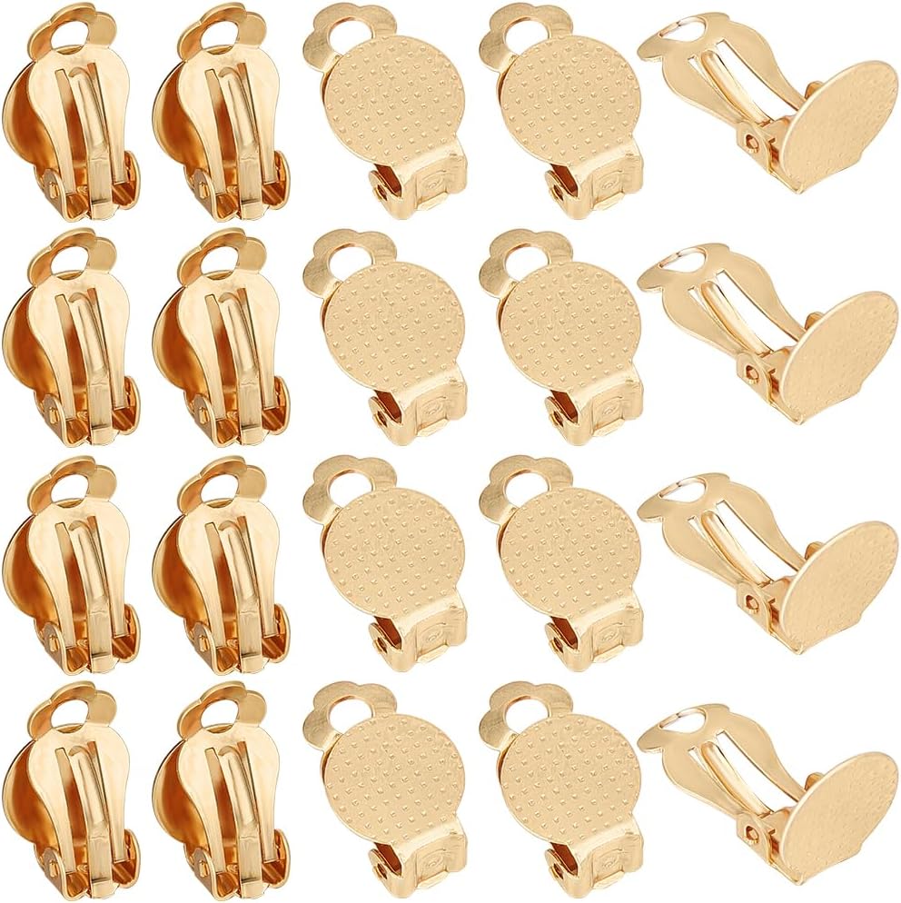 Amazon.com: SUNNYCLUE 1 Box 40Pcs Gold Earring Converter Round Flat ...