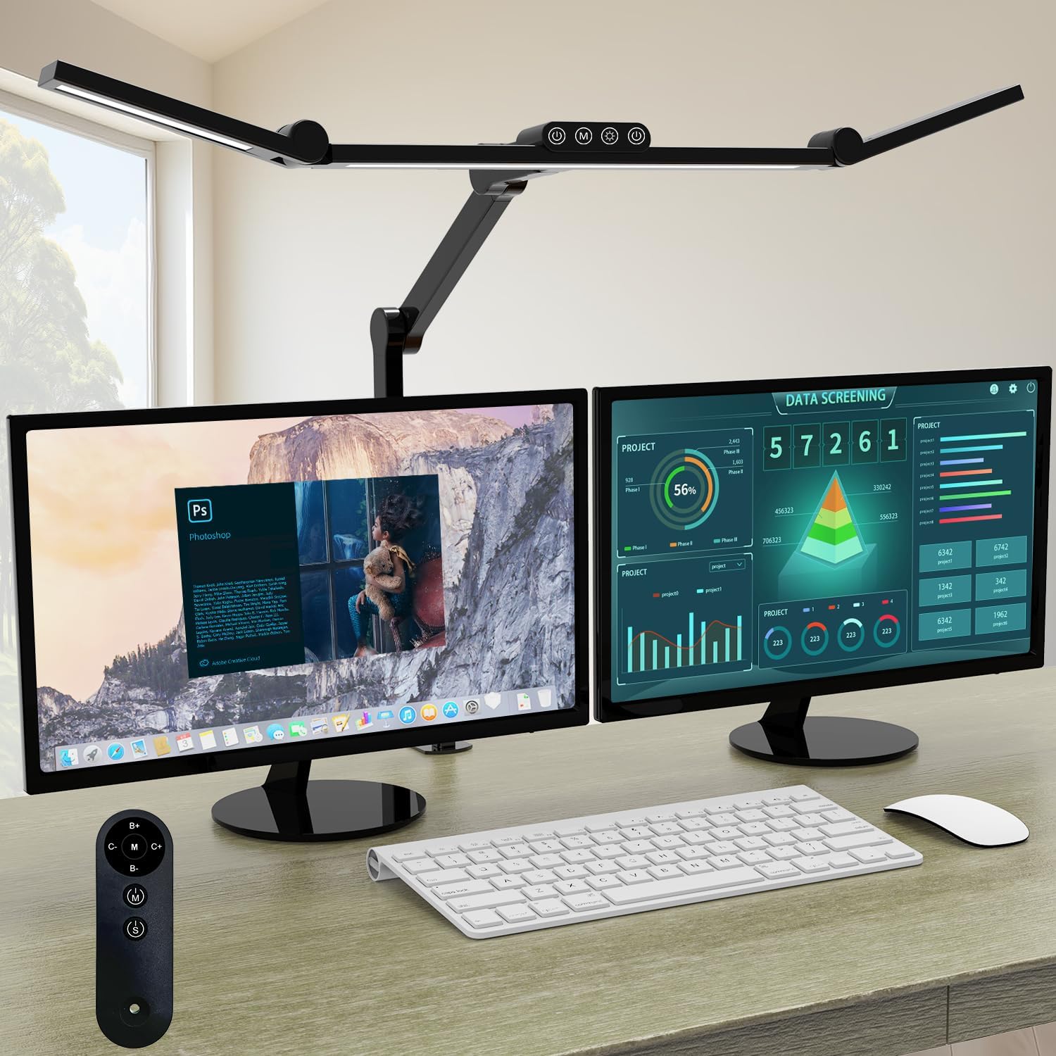 Micomlan Desk Lamp with Clamp, Architect Led Desk Lamp for Home Office ...