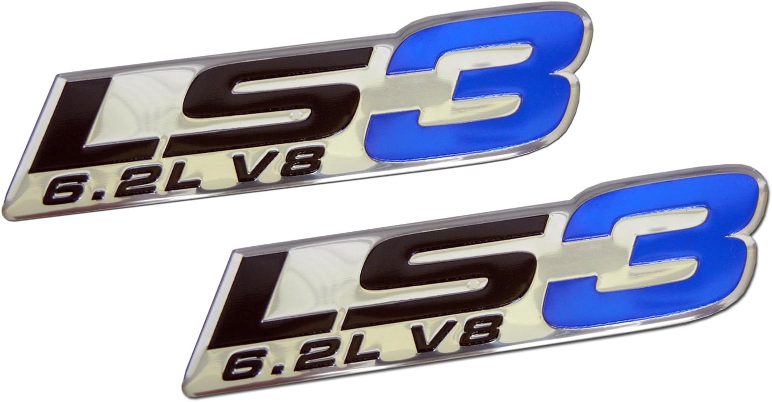 Amazon.com: ERPART LS3 Embossed RED on Highly Polished Silver Real ...