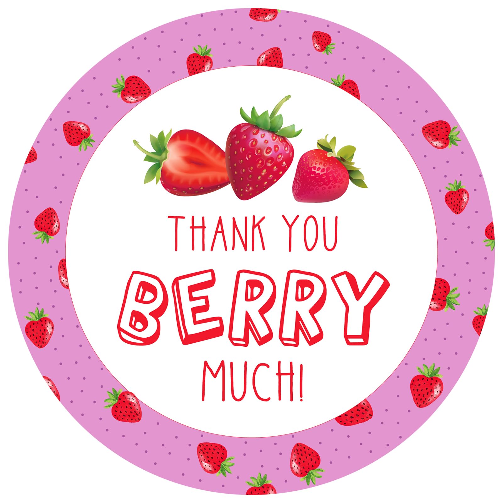 Amazon.com: joycraft 120Pcs Strawberry Thank You Stickers, 2 Inch Thank ...