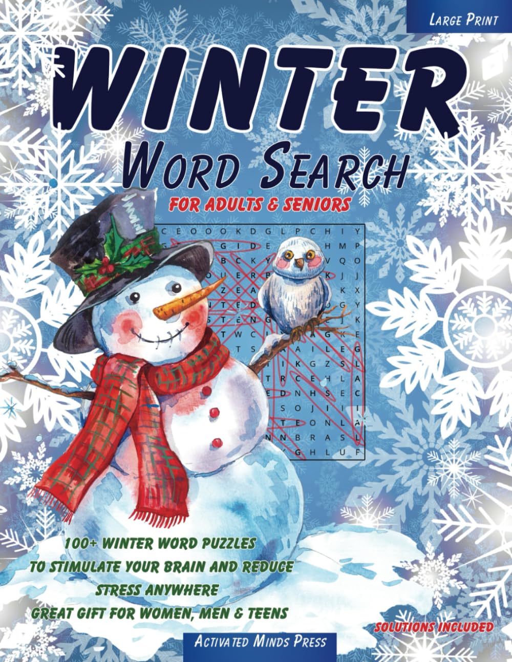 Winter Word Search Large Print for Adults & Seniors: 100+ Winter Word ...