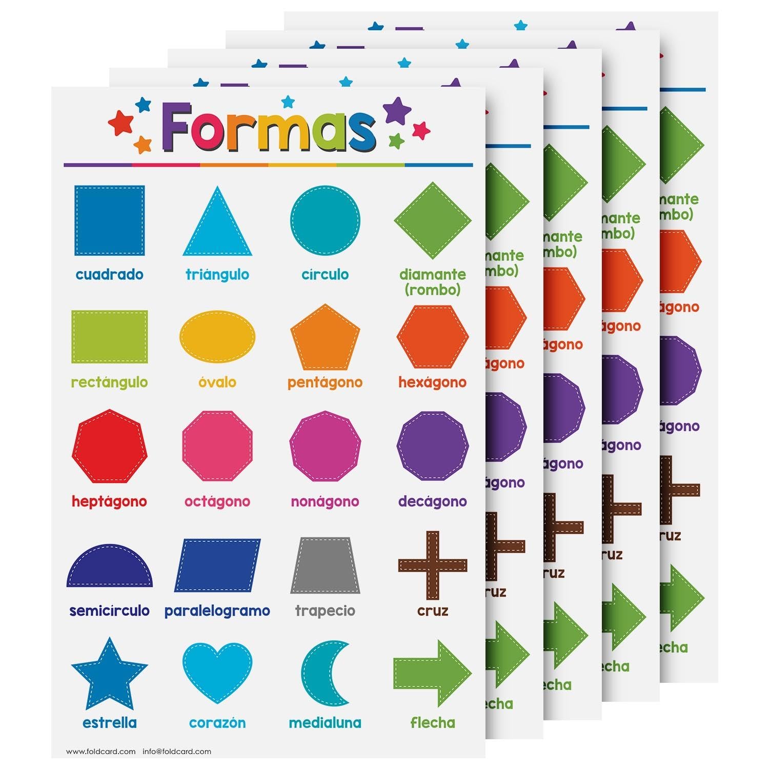 Snapklik.com : Formas Spanish Chart For Preschool To Gradeschool Kids ...