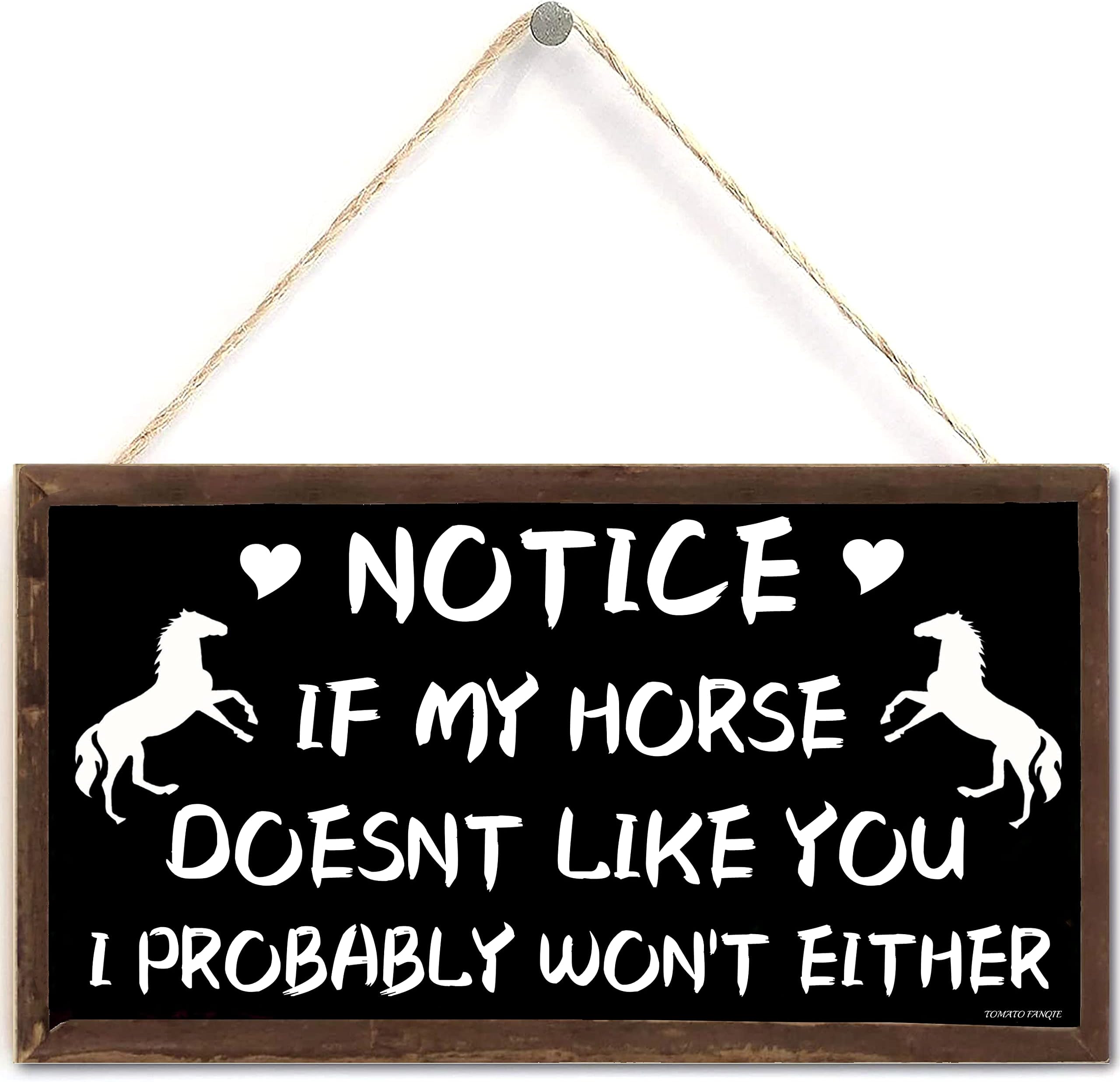 Amazon.com : Horse Sign Decor - 12 x 8 Inches - Cute Horse Gifts for ...