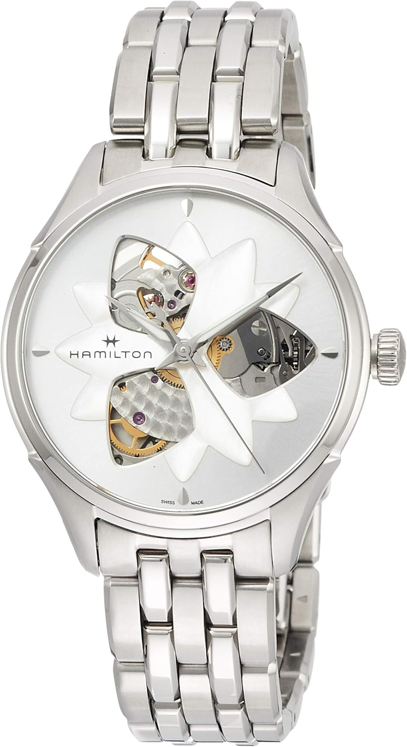 Amazon.com: Hamilton Jazzmaster Open Heart Lady Watch H32115191 ...
