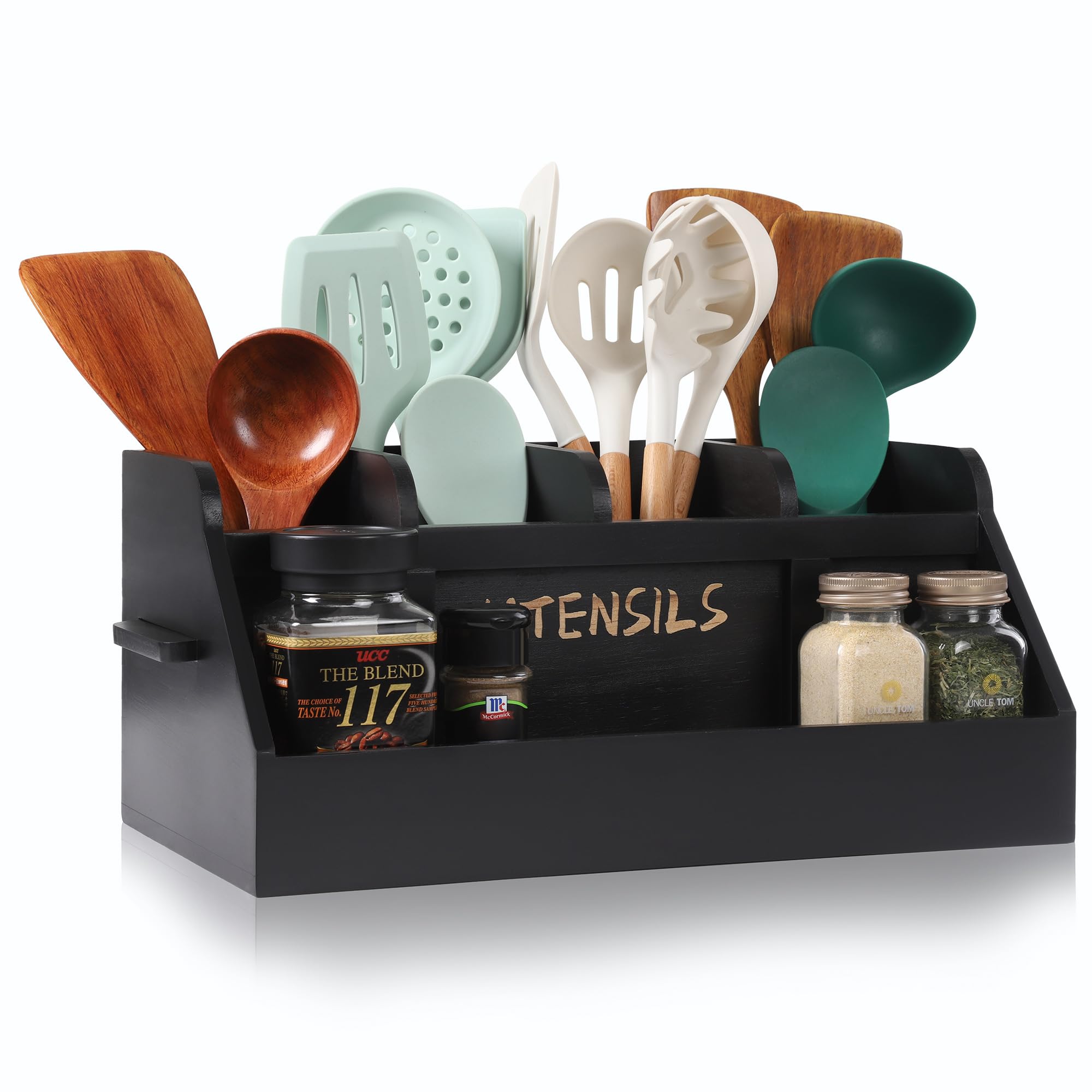 Amazon.com: Asaultker Large Kitchen Utensil Holder for Countertop with ...