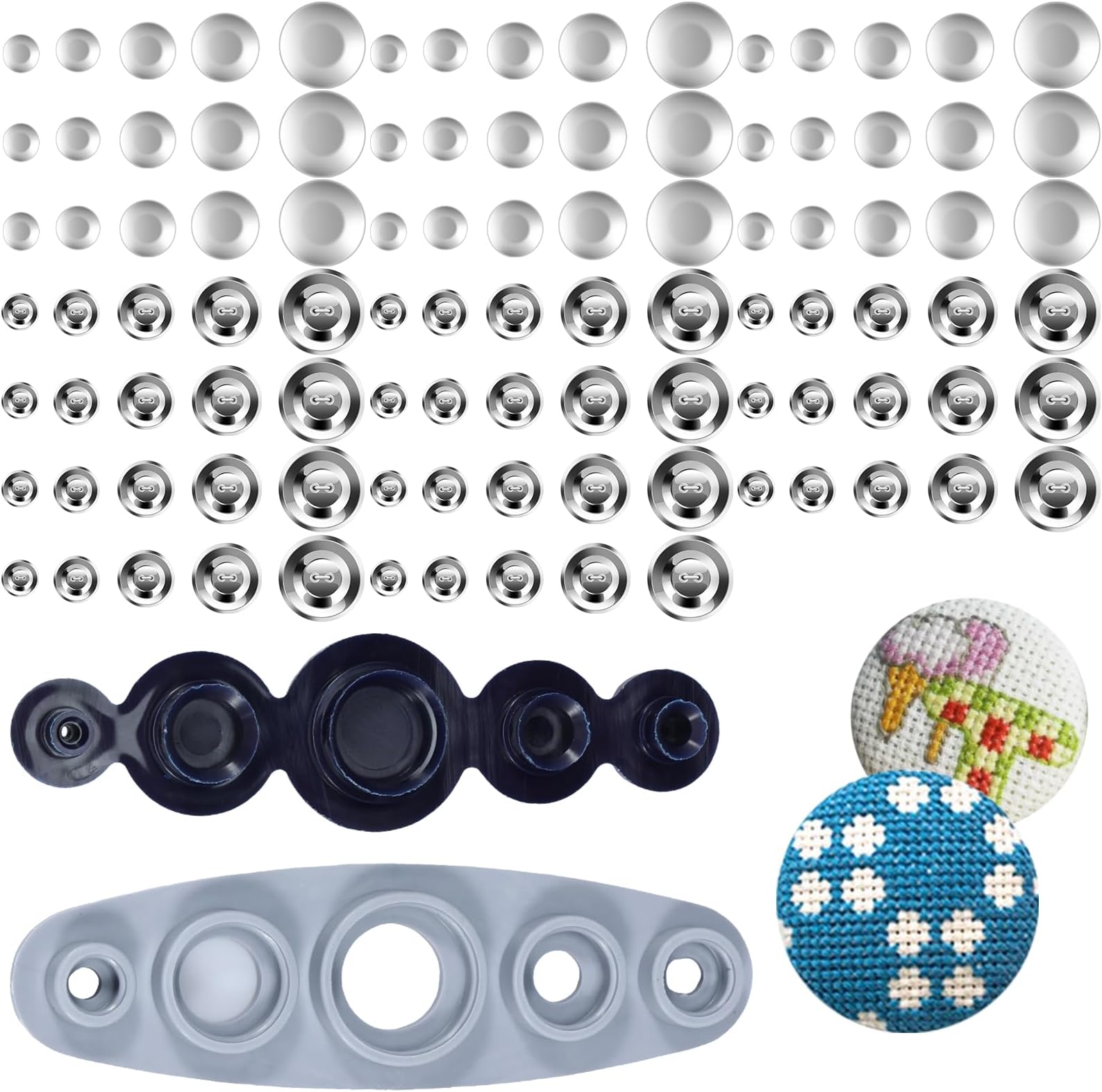 Amazon.com: NQEUEPN 120pcs Button Covers, Cover Button Kit with 6 Sizes ...