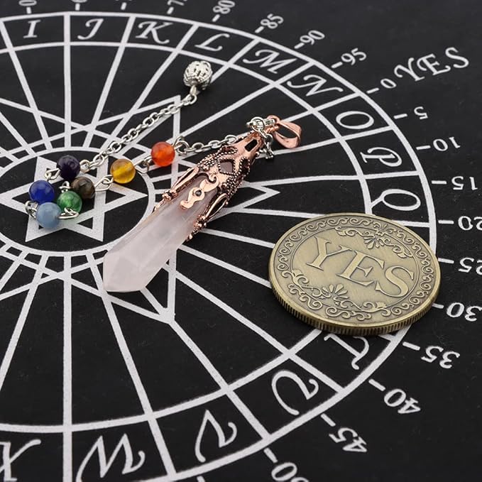 Amazon.com: kcrygogo Metaphysical Pendulum Chart Mat with Crystal ...