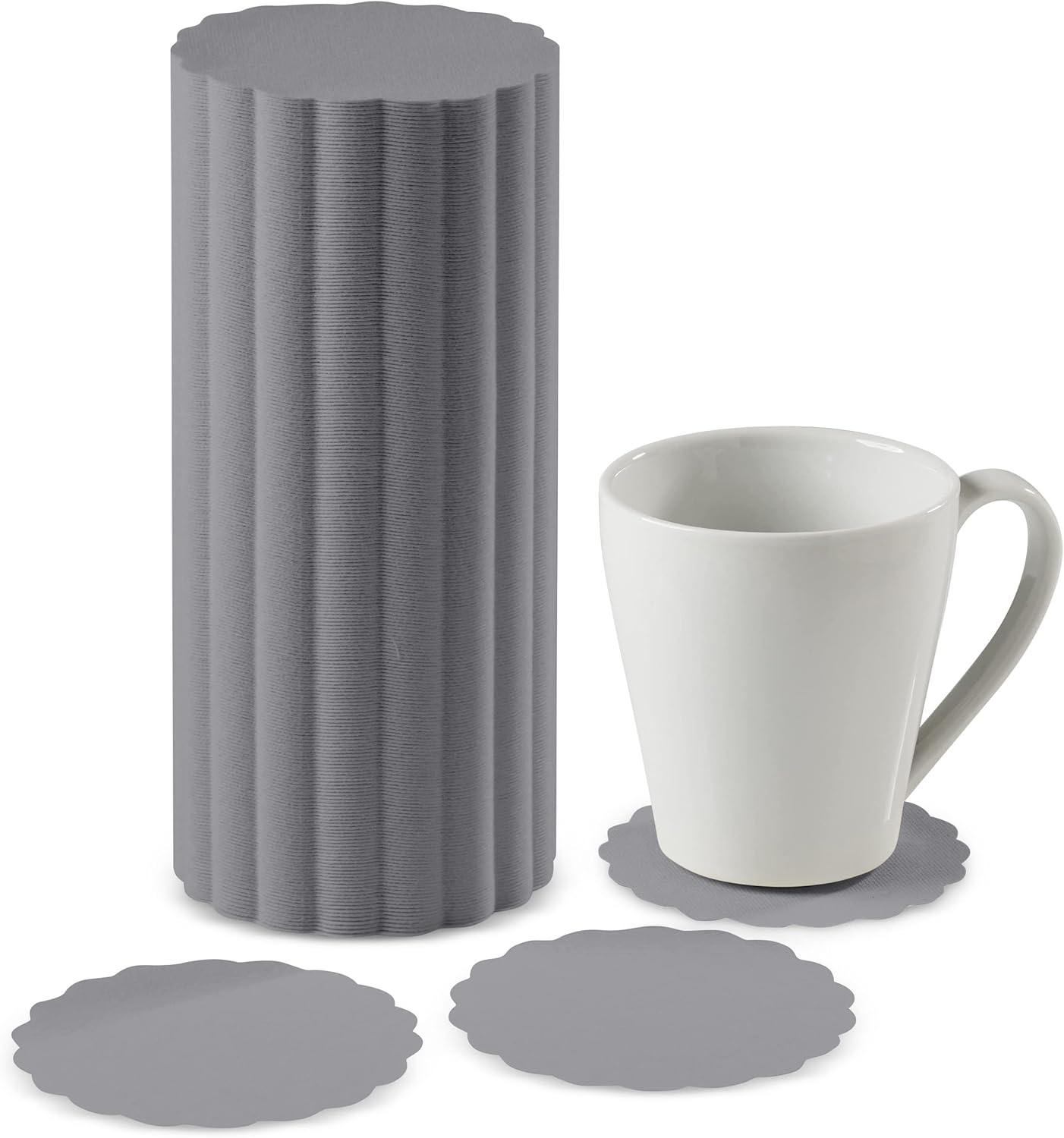 Amazon.com: Disposable Linen-Feel Grey Coasters for Drinks, 3.5 Inch ...