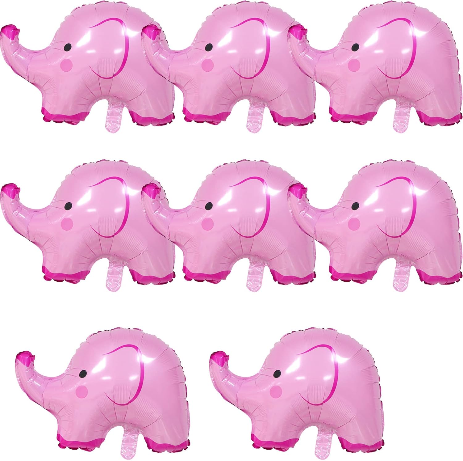 Amazon.com: 8 Pack Elephant Balloons Pink Cute Elephant Shape Aluminum ...