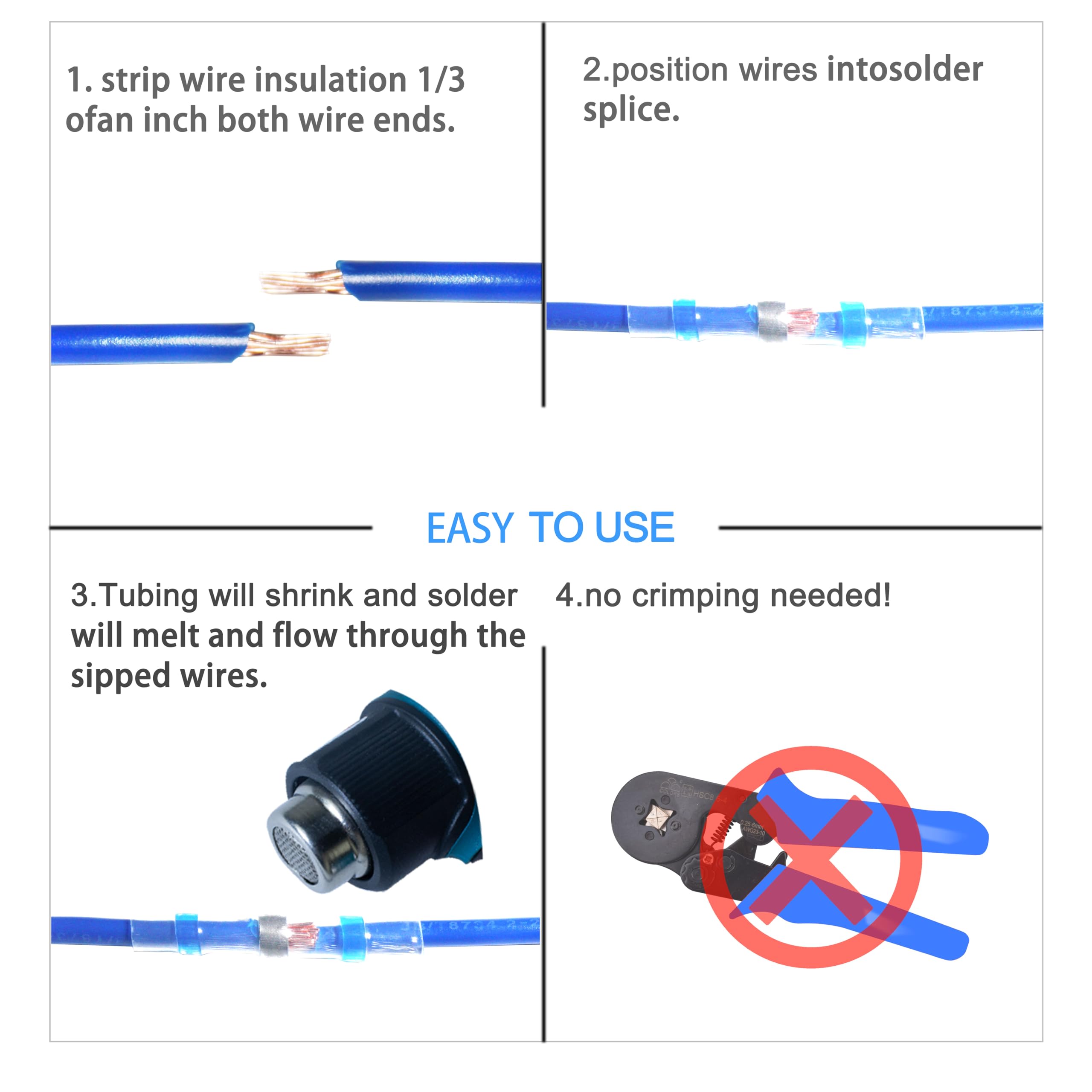 Snapklik.com : 60 PCS Solder Seal Wire Connectors Kit, Waterproof ...