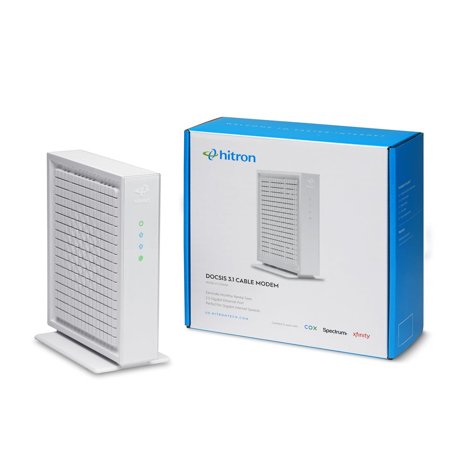 Hitron CODA56 Multi-Gigabit DOCSIS 3.1 Modem | Pairs with Any WiFi ...