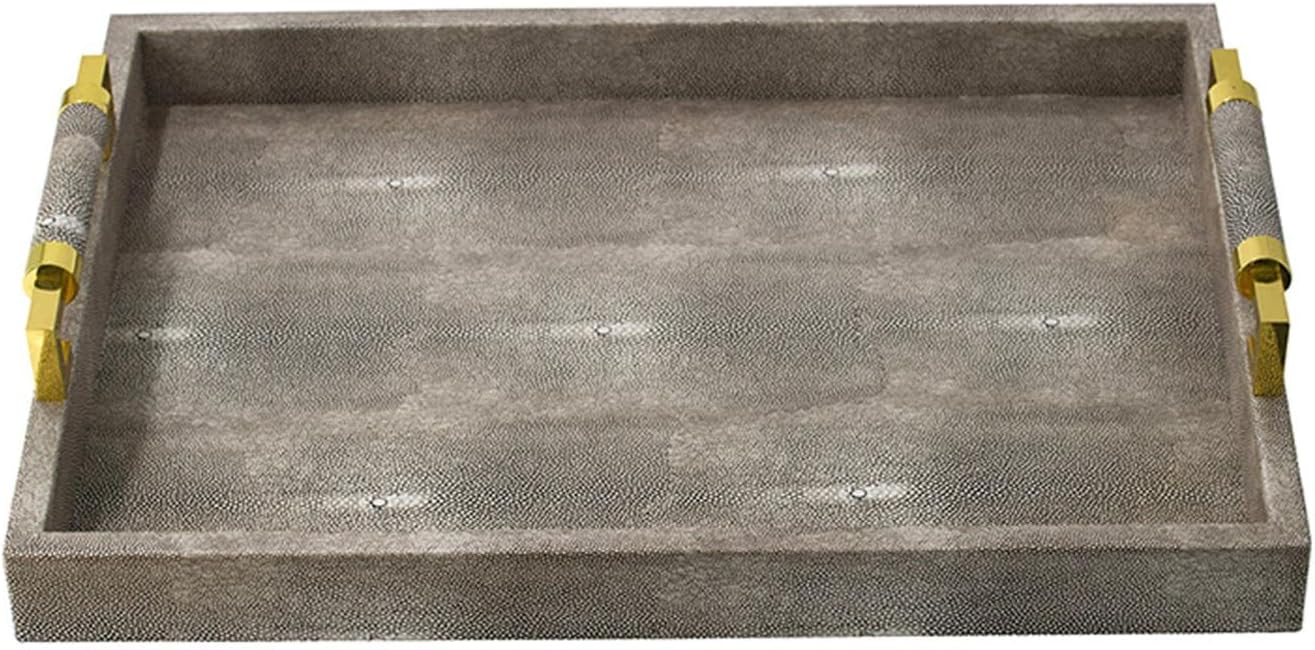 Amazon.com: A&B Home Gray Decorative Tray with Handles Modern ...