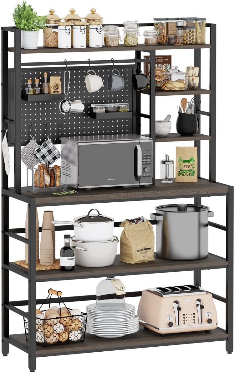 Amazon.com: FATORRI Bakers Rack for Kitchens with Storage, 6 Tier ...